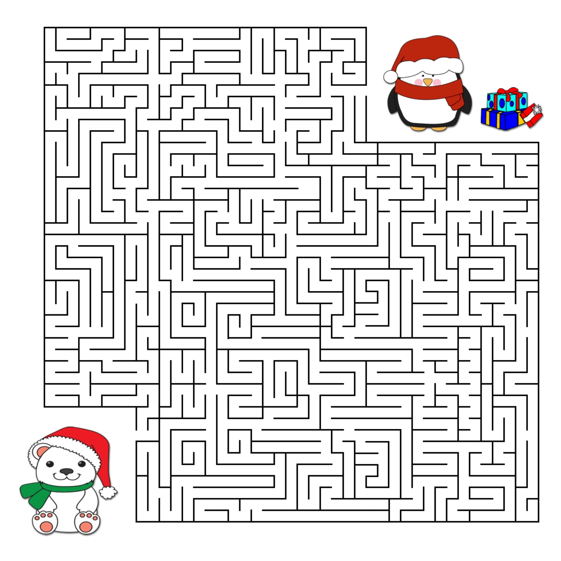 Printable Christmas Mazes For Adults - Printable Mazes Free