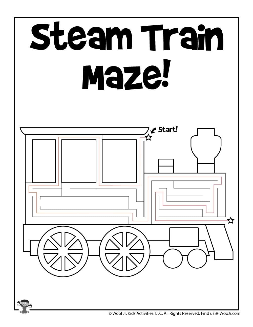Printable Train Mazes - Printable Mazes Free