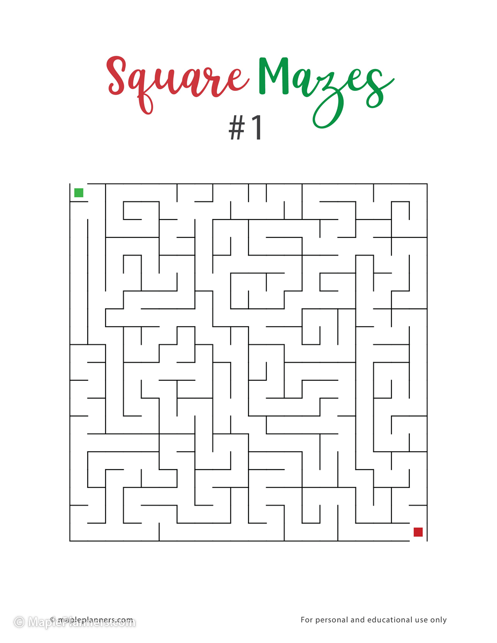 Printable Maze Booklet - Printable Mazes Free