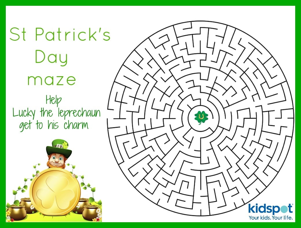 Printable Leprechaun Maze - Printable Mazes Free