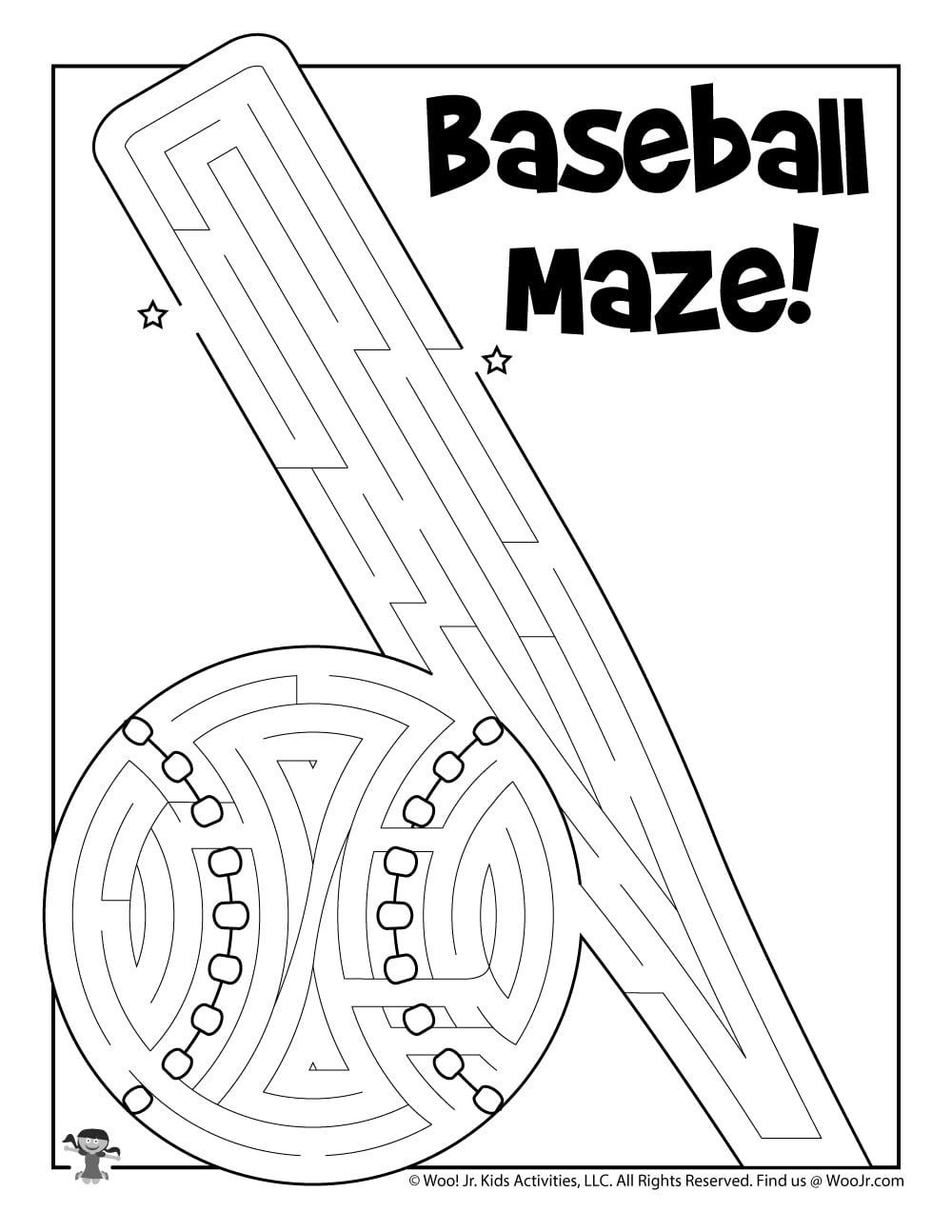 Printable Baseball Maze - Printable Mazes Free